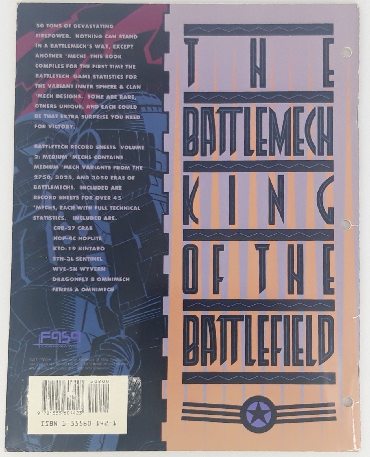 Battletech Record Sheets Volume Two Medium Mechs | www.debetoys.com